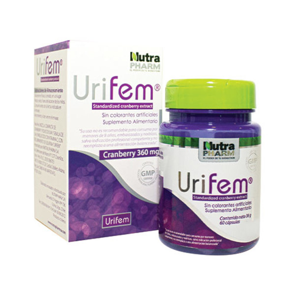 Urifem x 60 cápsulas - Nutrapharm - Farmacias Knop