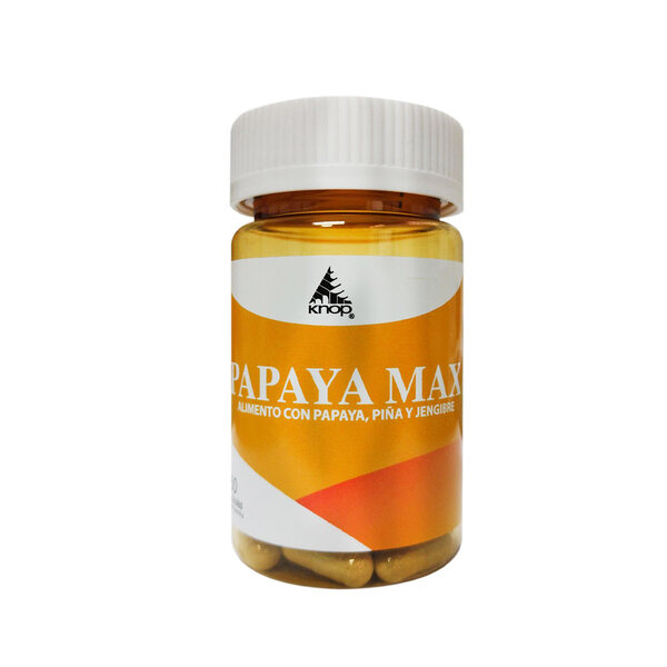 PAPAYA MAX+ FRASCO X 60 CAPSULAS - Farmacias Knop