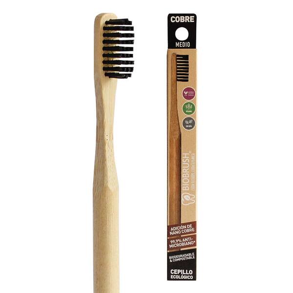 Cepillo Dental Biodegradable BIOBRUSH Negro Medio - Farmacias Knop