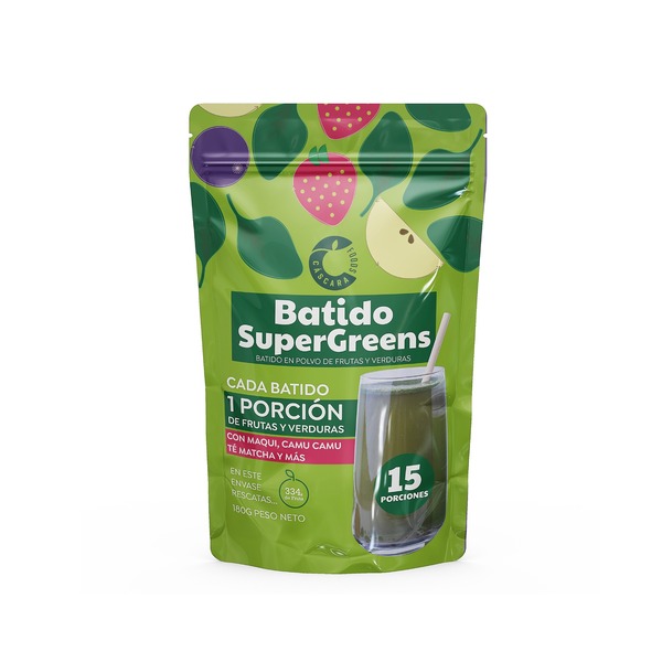 Batido supergreens 180 g, Cascara - Farmacias Knop