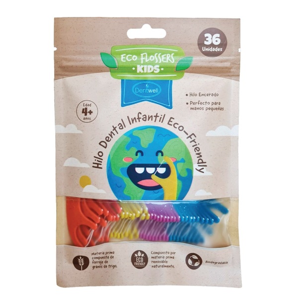 Hilo dental Kids 4+años Eco Friendly 36 Un - Farmacias Knop
