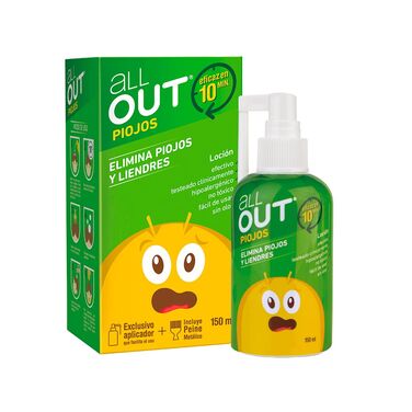 ALL OUT LOCION TRATAMIENTO 150ML + PEINE METALICO - Farmacias Knop