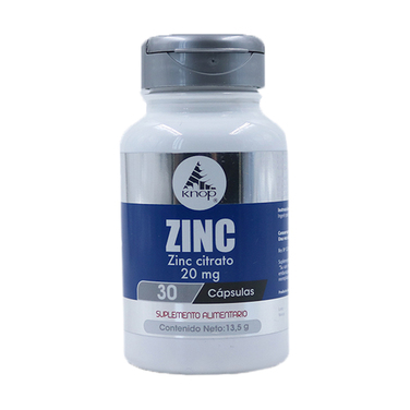 Zinc 20mg x 30 cápsulas – Knop Laboratorios® - Farmacias Knop