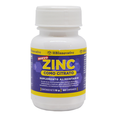 Zinc citrato x60 comprimidos, FDC - Farmacias Knop
