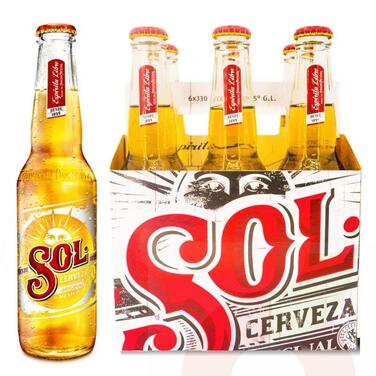 Pack Cerveza Sol 330Cc 6 Unidades - Supermercados Eltit