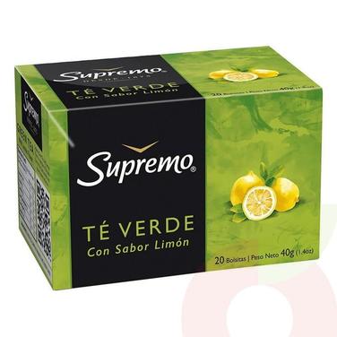 Té Verde Con Limón Supremo 20 Unidades 40Gr - Supermercados Eltit