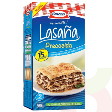 Lasaña Precocida Carozzi 360Gr - Supermercados Eltit