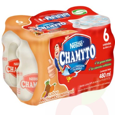 Chamyto Sabor Piña Mango y Maracuyá 6 Unidades 80 Ml - Supermercados Eltit