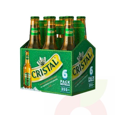 Cerveza Cristal 355cc 6 Unidades - Supermercados Eltit
