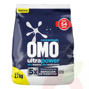 Detergente en Polvo Ultra Power Omo 2.7Kg - Supermercados Eltit