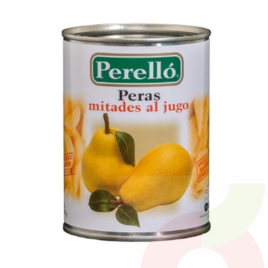 Peras Mitades al Jugo Perelló 580gr - Supermercados Eltit