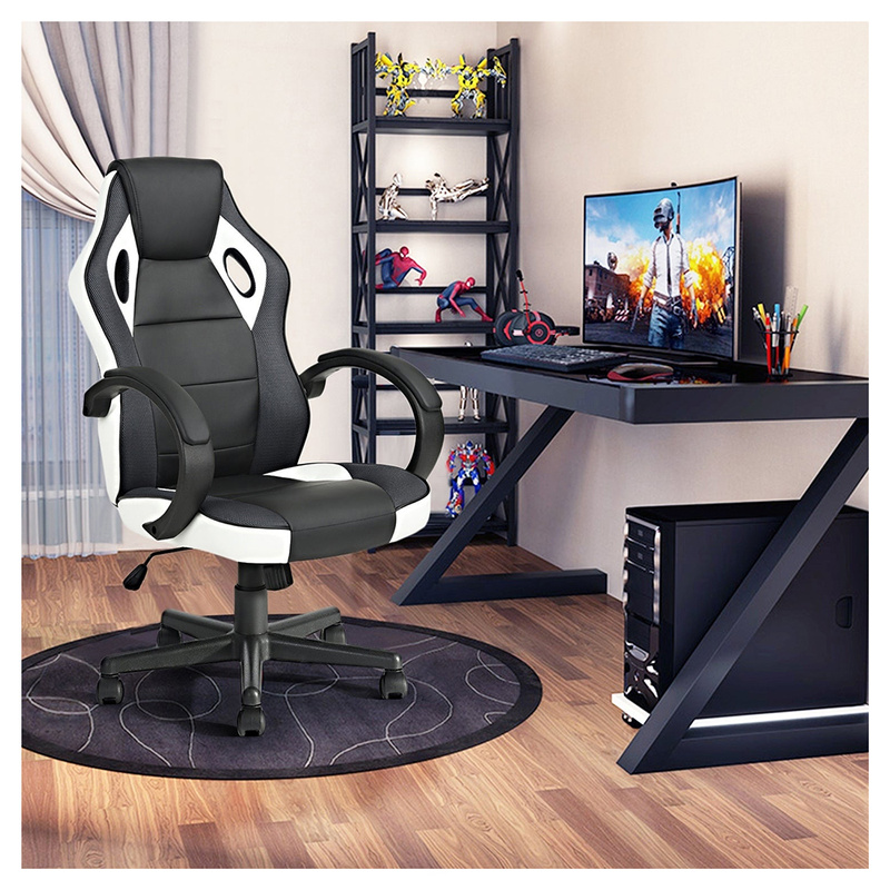 Silla Gamer PU Ergonómica Blanco - Novahus