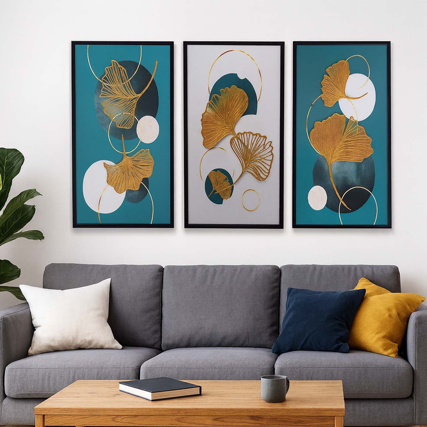 Set 3 Cuadros Decorativo Canvas 40x80 cm c/u - Novahus