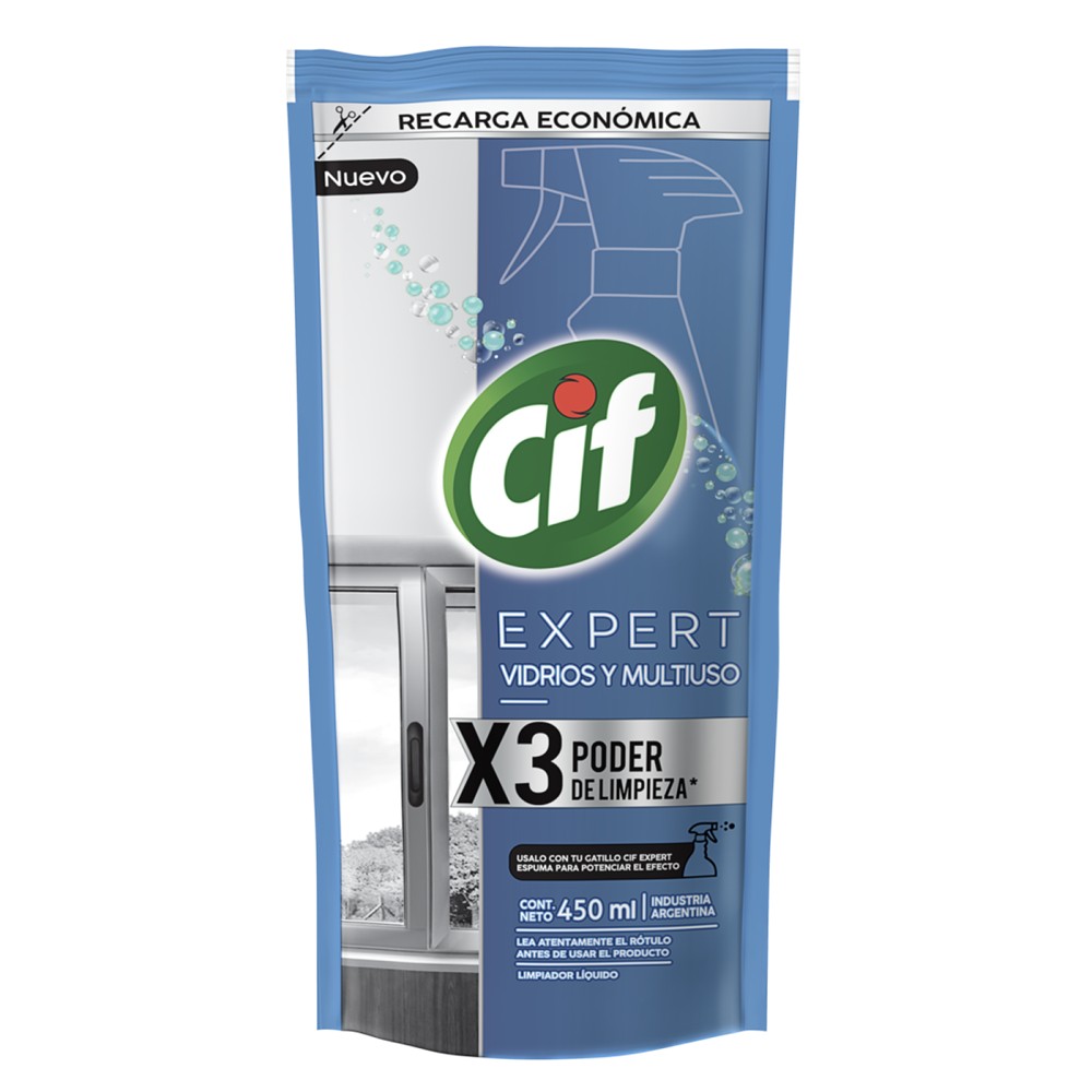 Cif Expert Limpiavidrios y Multiuso Doypack 450 ml - Liquimax