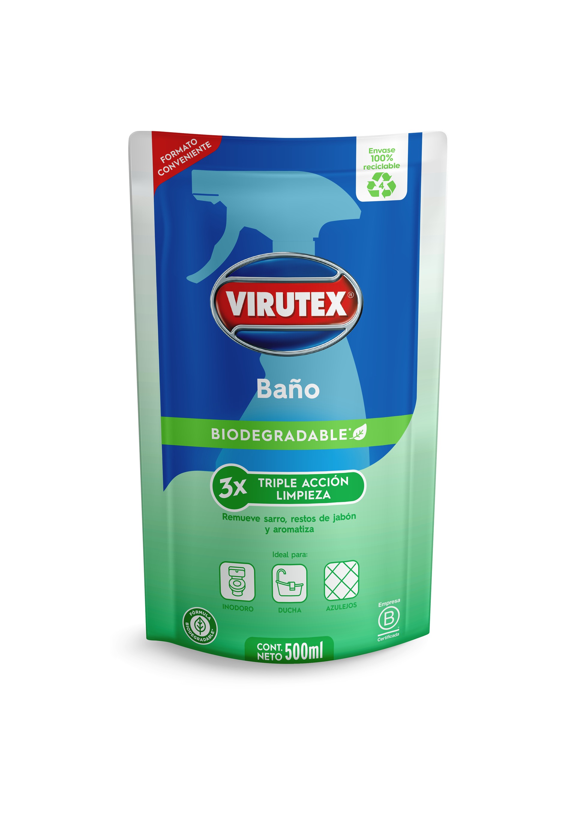 Virutex Limpiador Baño Doypack 500 ml - Liquimax