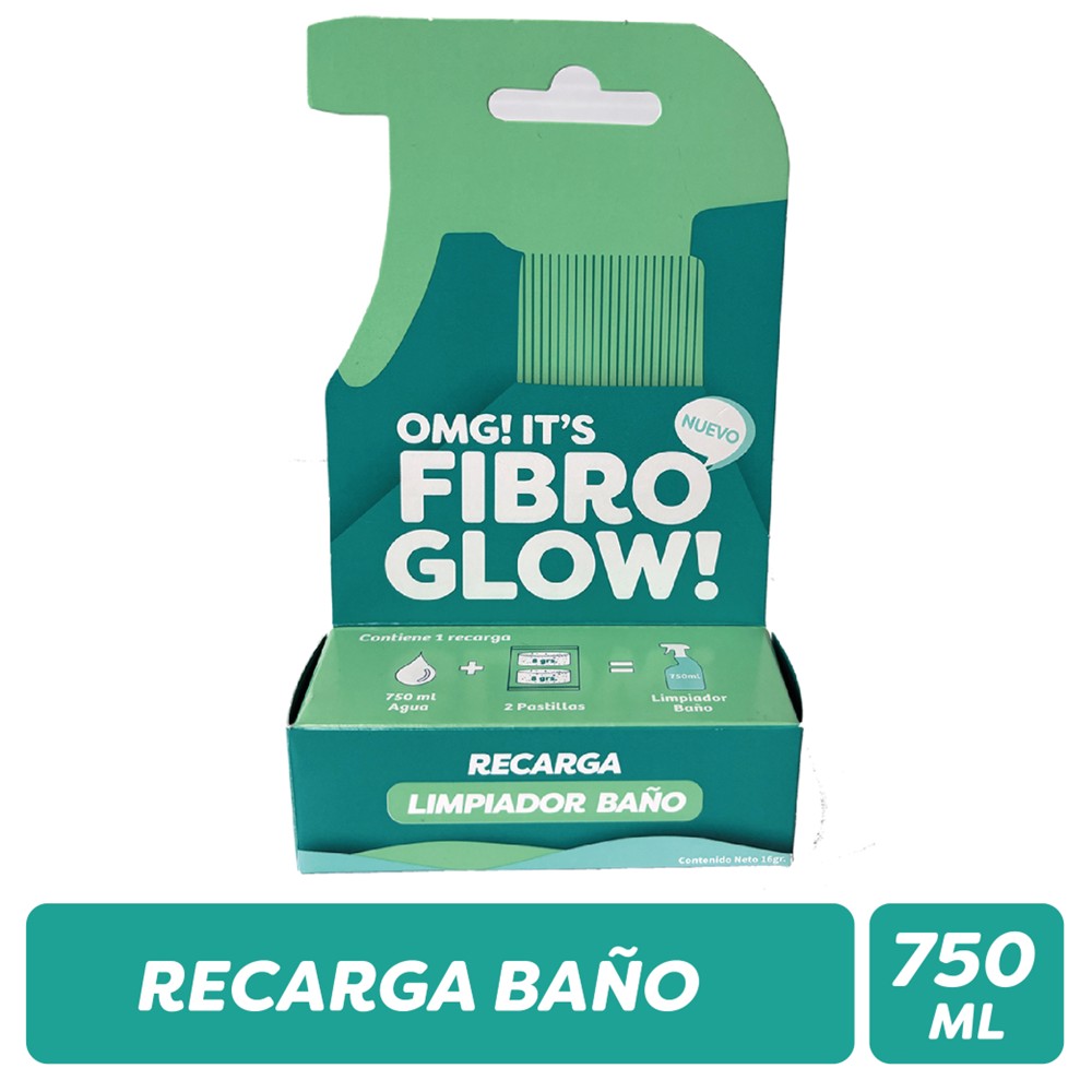 Fibro Glow Limpiador de Baño Recarga Aroma Berries 16 g - Liquimax