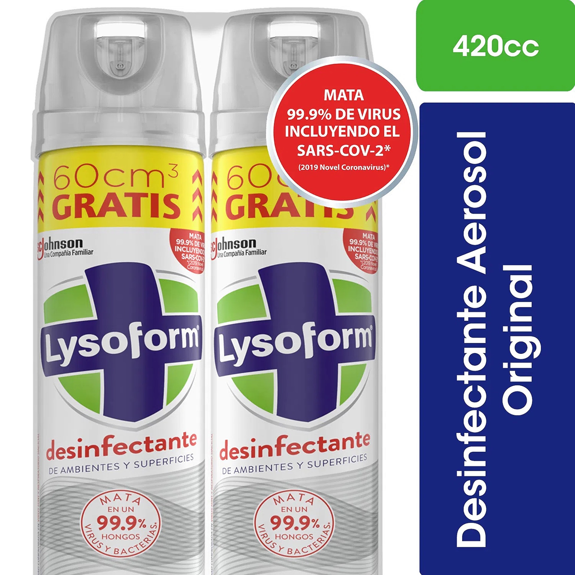 Lysoform Pack Desinfectante Ambientes y Superficies 840 cc Original ...