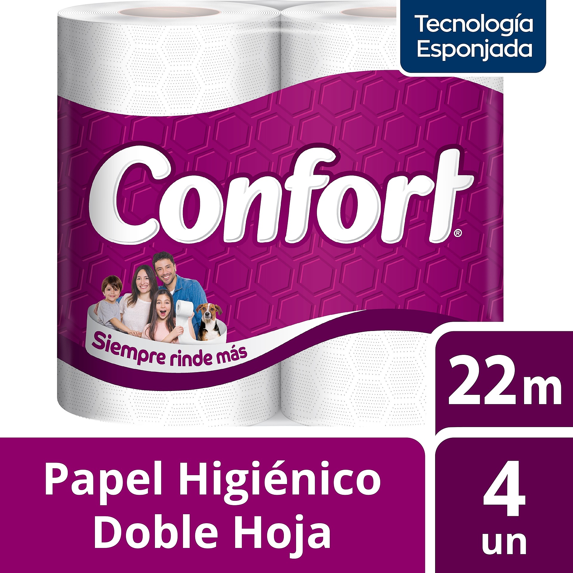 Confort Papel Higiénico Doble Hoja 4 Rollos 22 Metros - Liquimax
