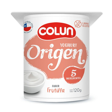 Super El Trebol - Yogurt Colun Origen Frutilla 120G