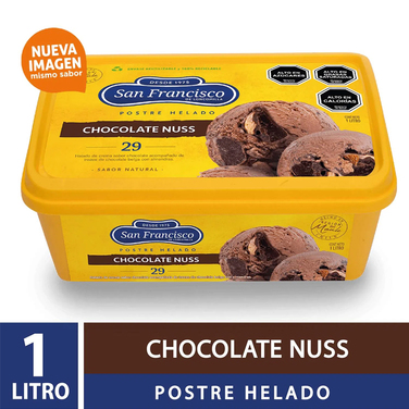 Super El Trebol - Helado San Francisco Chocolate Nuss Prem 1L