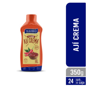 Ají Crema Envase Squeeze 350g - Caja 24 Unidades - Traverso