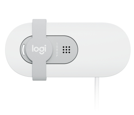 Cámara web Logitech BRIO 100, 1080p, USB, Con micrófono, Blanco - CTMAN