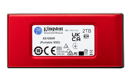 SSD externo Kingston XS1000 2 TB USB 3.2 Gen 2, Rojo - CTMAN