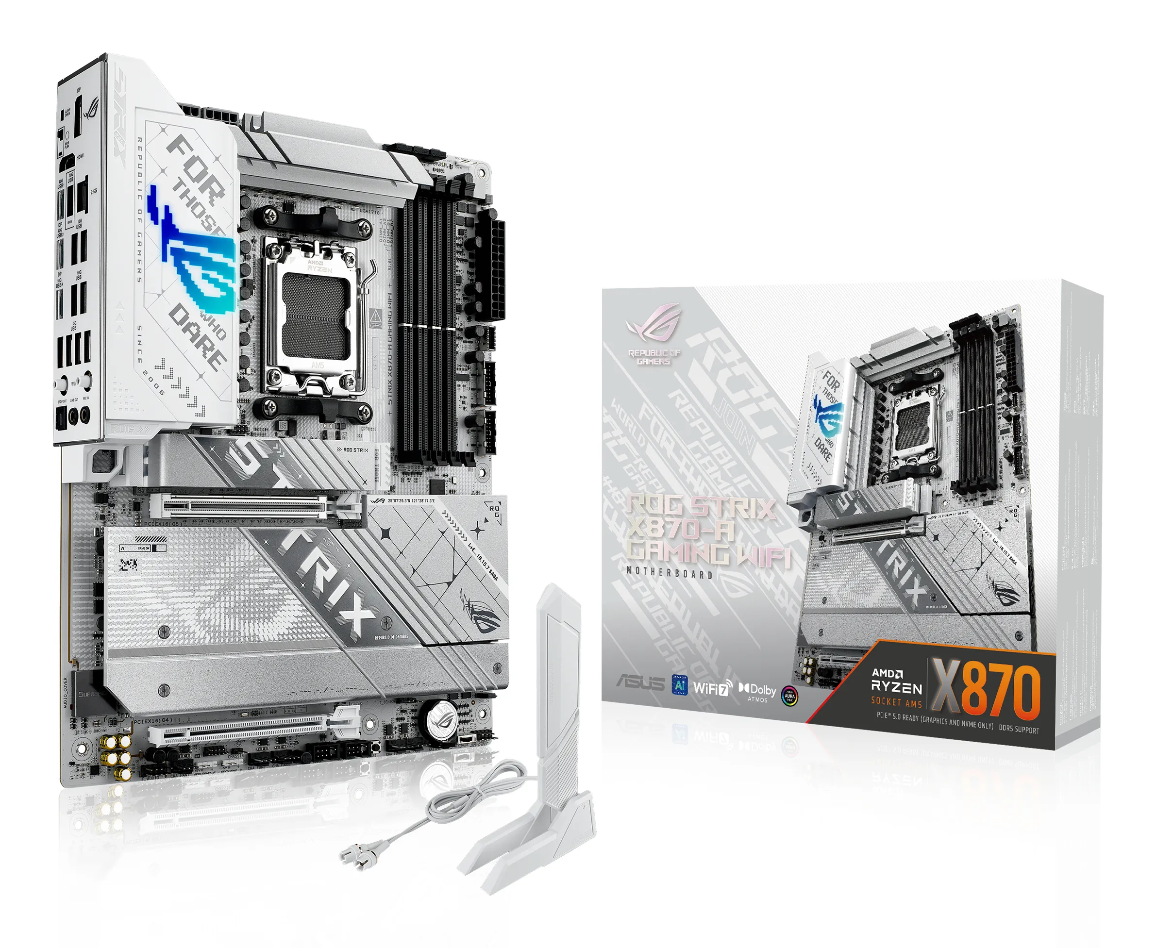 Placa madre ASUS ROG STRIX X870-A GAMING WIFI, AMD X870, socket AM5 ...