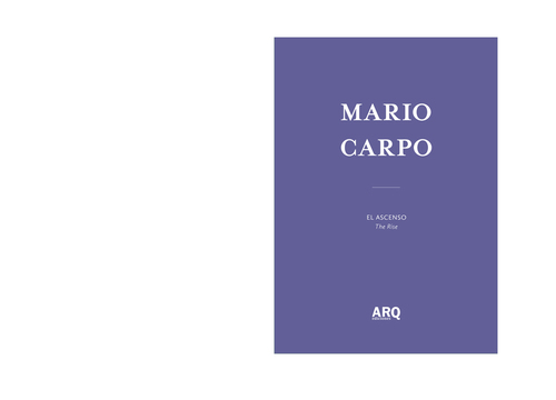 Mario Carpo | El Ascenso - Ediciones ARQ