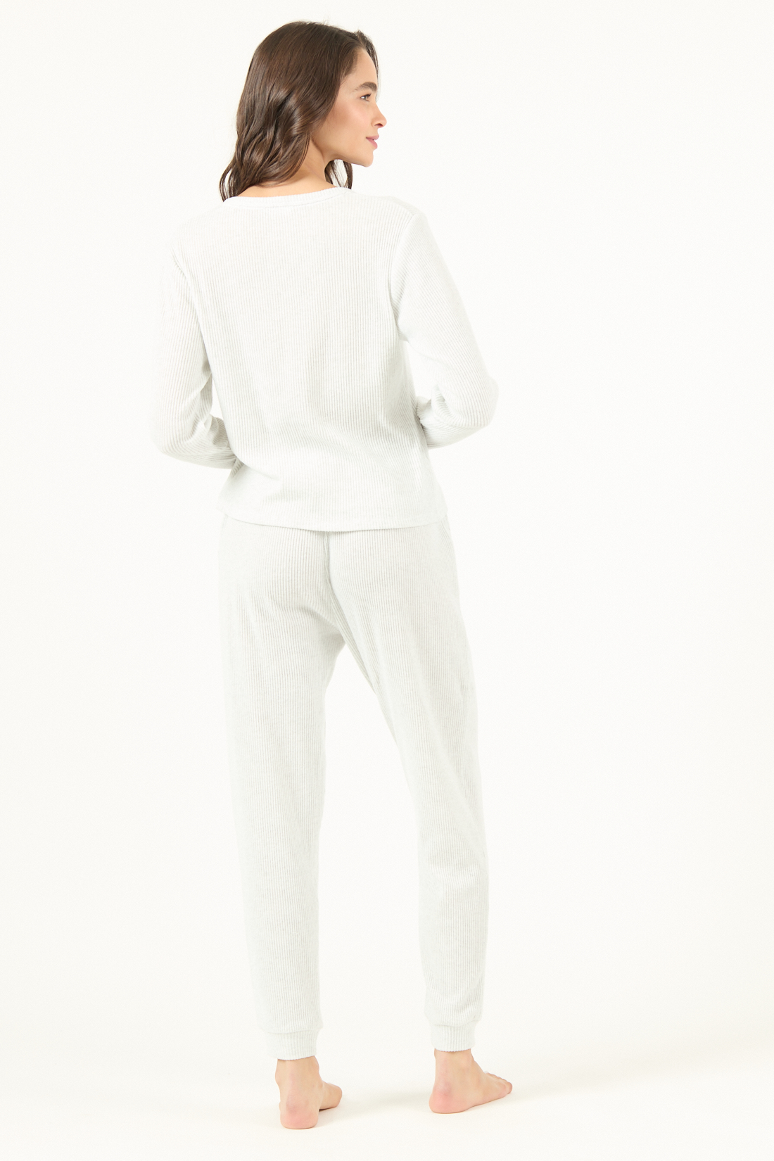 Pijama Leti Rib Gris - Bbz | Barbizon
