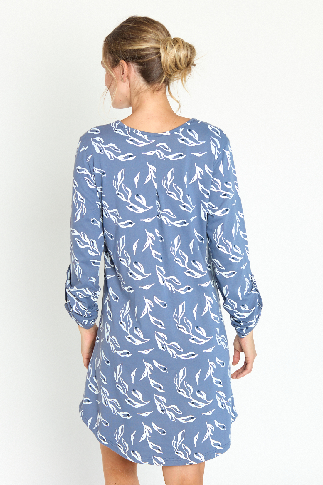 Camisa Maternal Lia Azul Estampado - Bbz | Barbizon